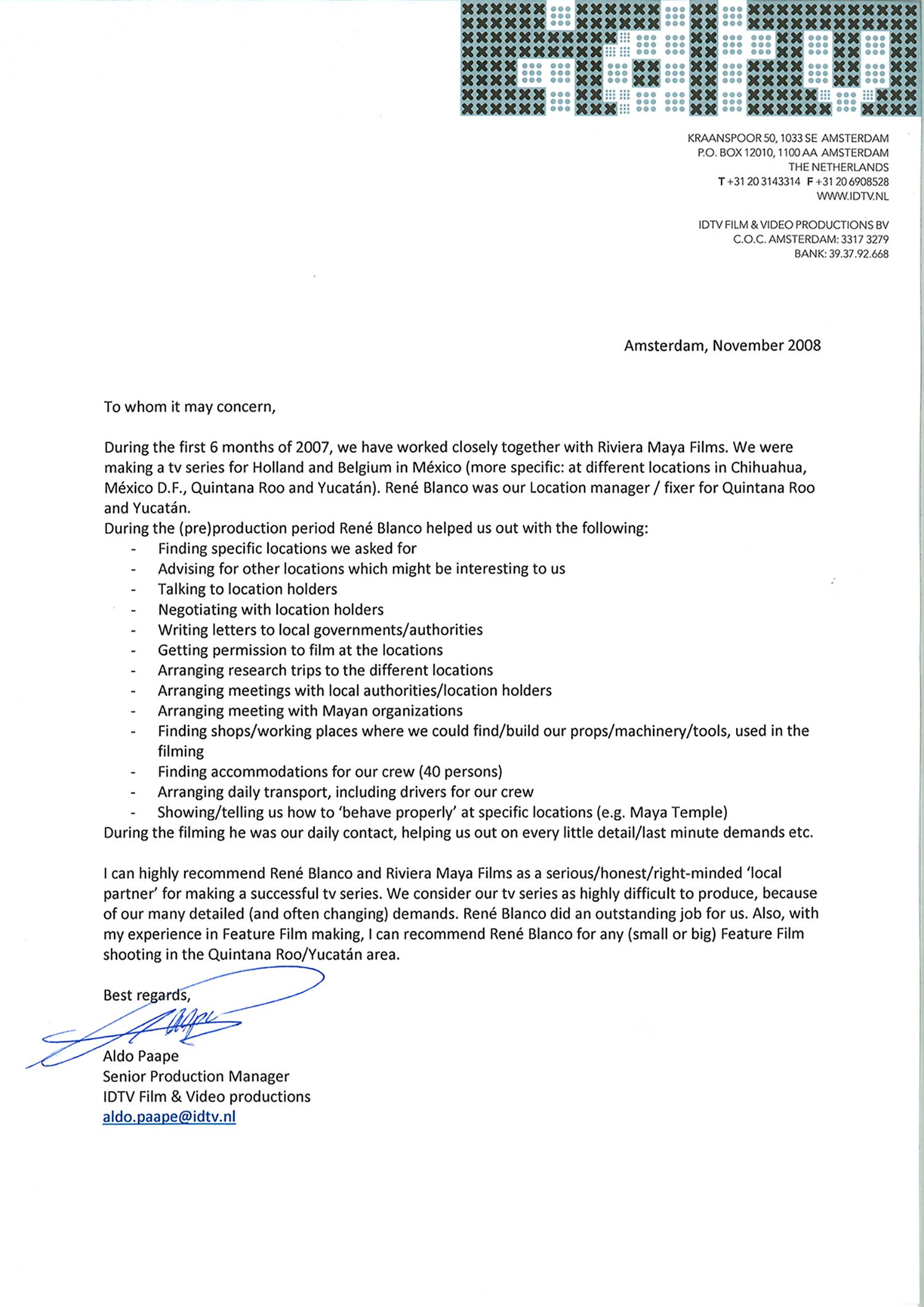 Rene Blanco Fixer – Slogan de René Blanco Fixer